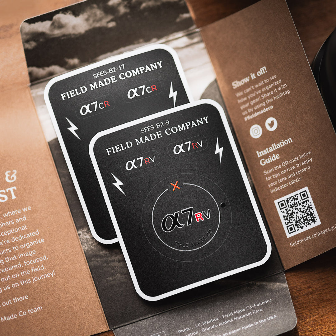Field Made Co - Premium Camera Lens Indicator Labels and Accessories