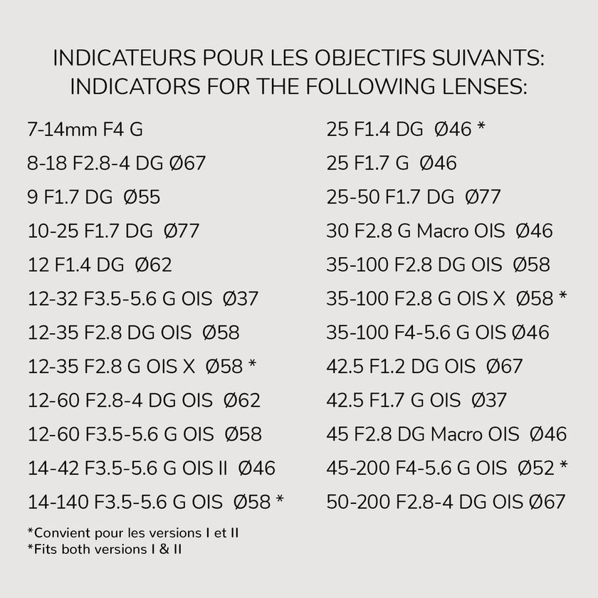 Lumix S & G Indicators – Field Made Co