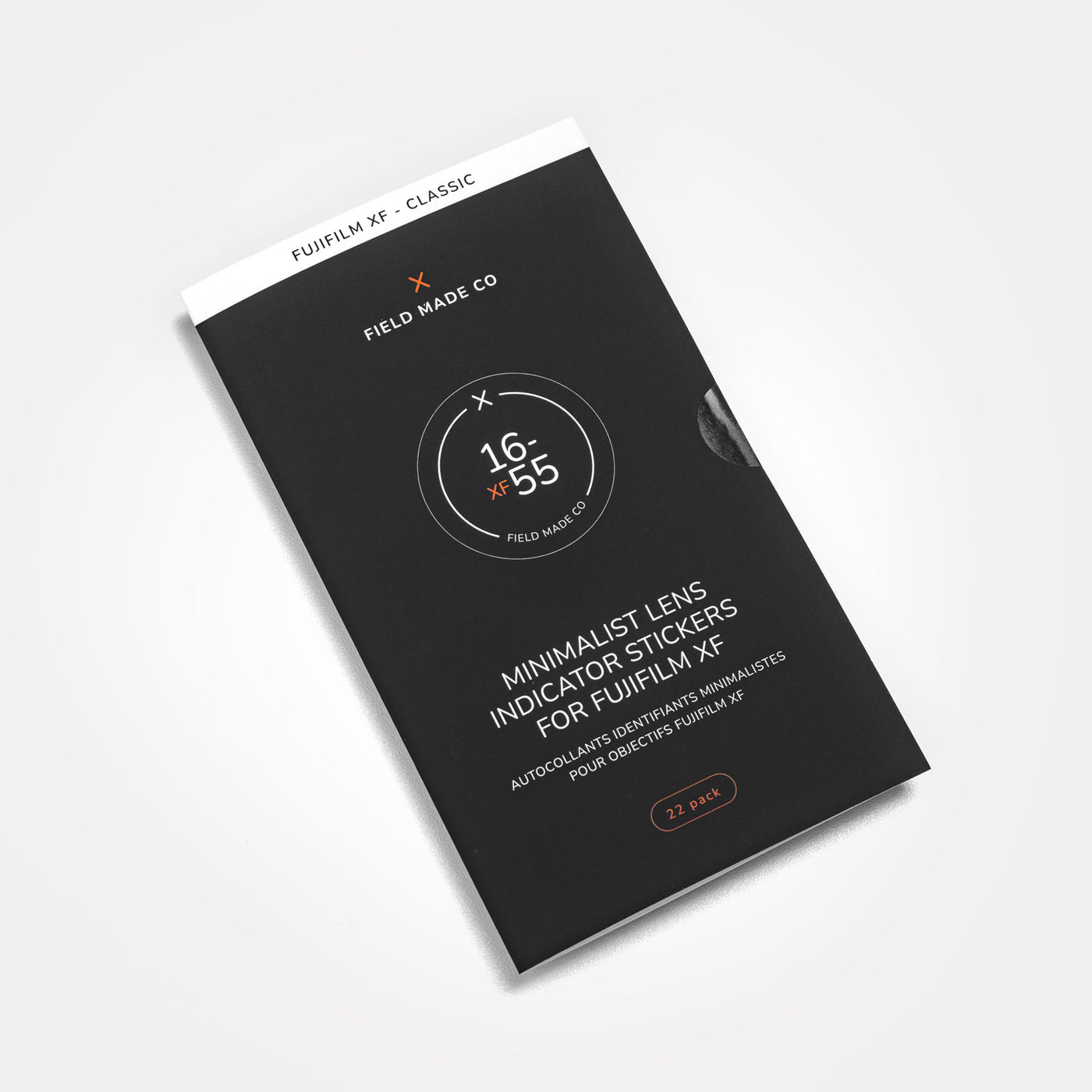 Lens Indicator sticker labels for Fujifilm XF lenses | Field Made Co.
