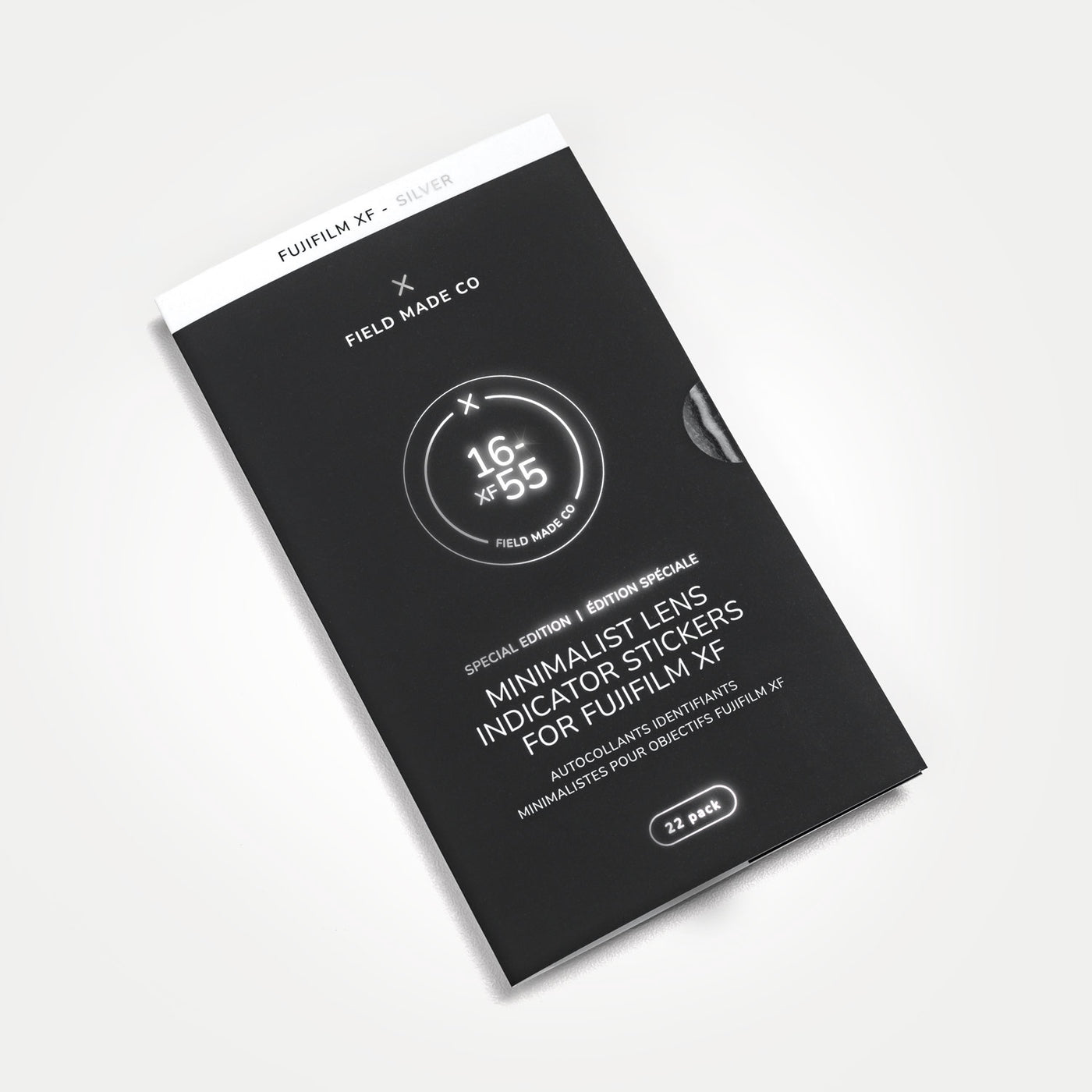 Lens Indicator sticker labels for Fujifilm XF lenses | Field Made Co.