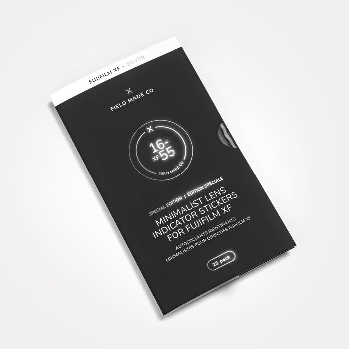 Lens Indicator sticker labels for Fujifilm XF lenses | Field Made Co.