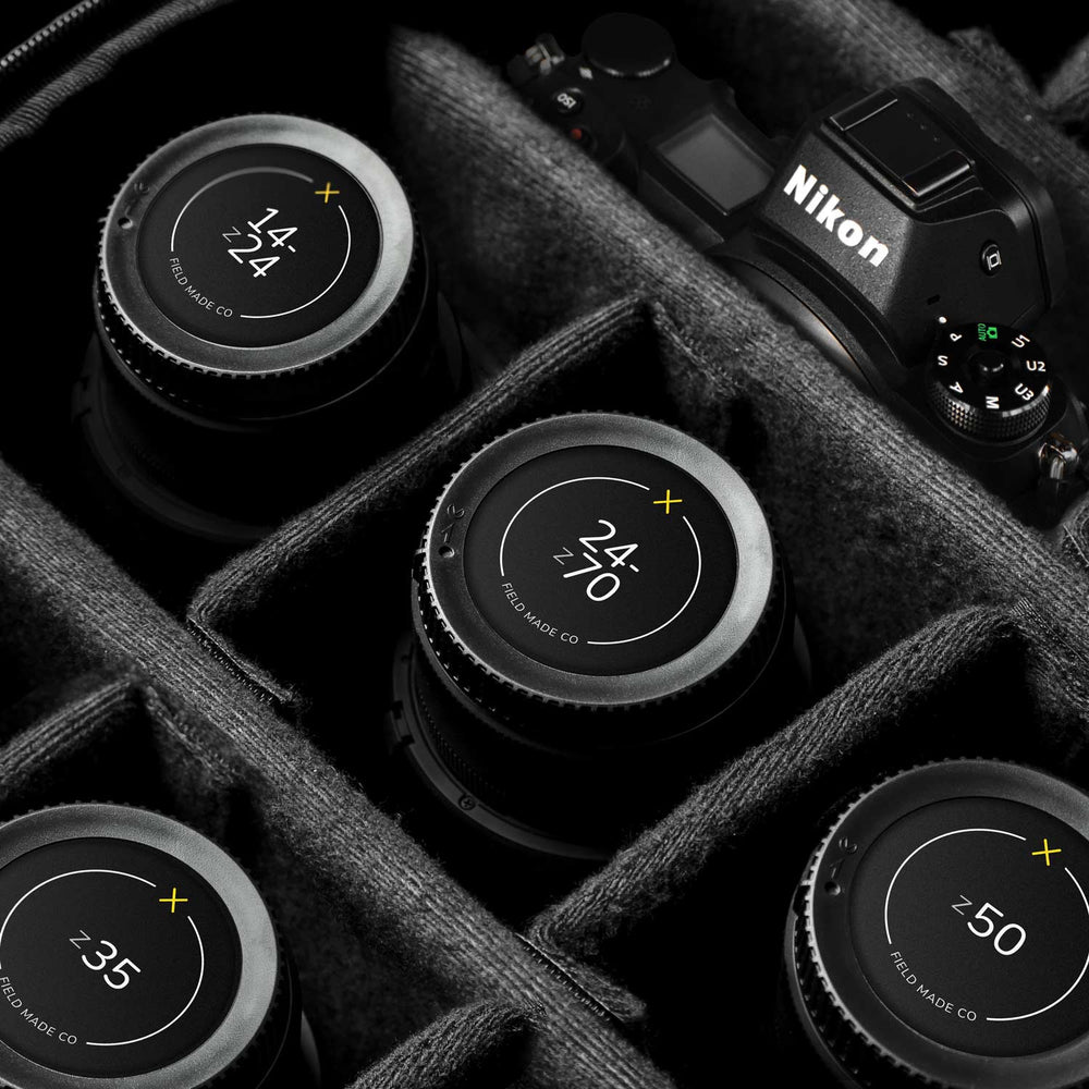 Lens Indicator stickers labels for Nikon Z lenses | Field Made Co.